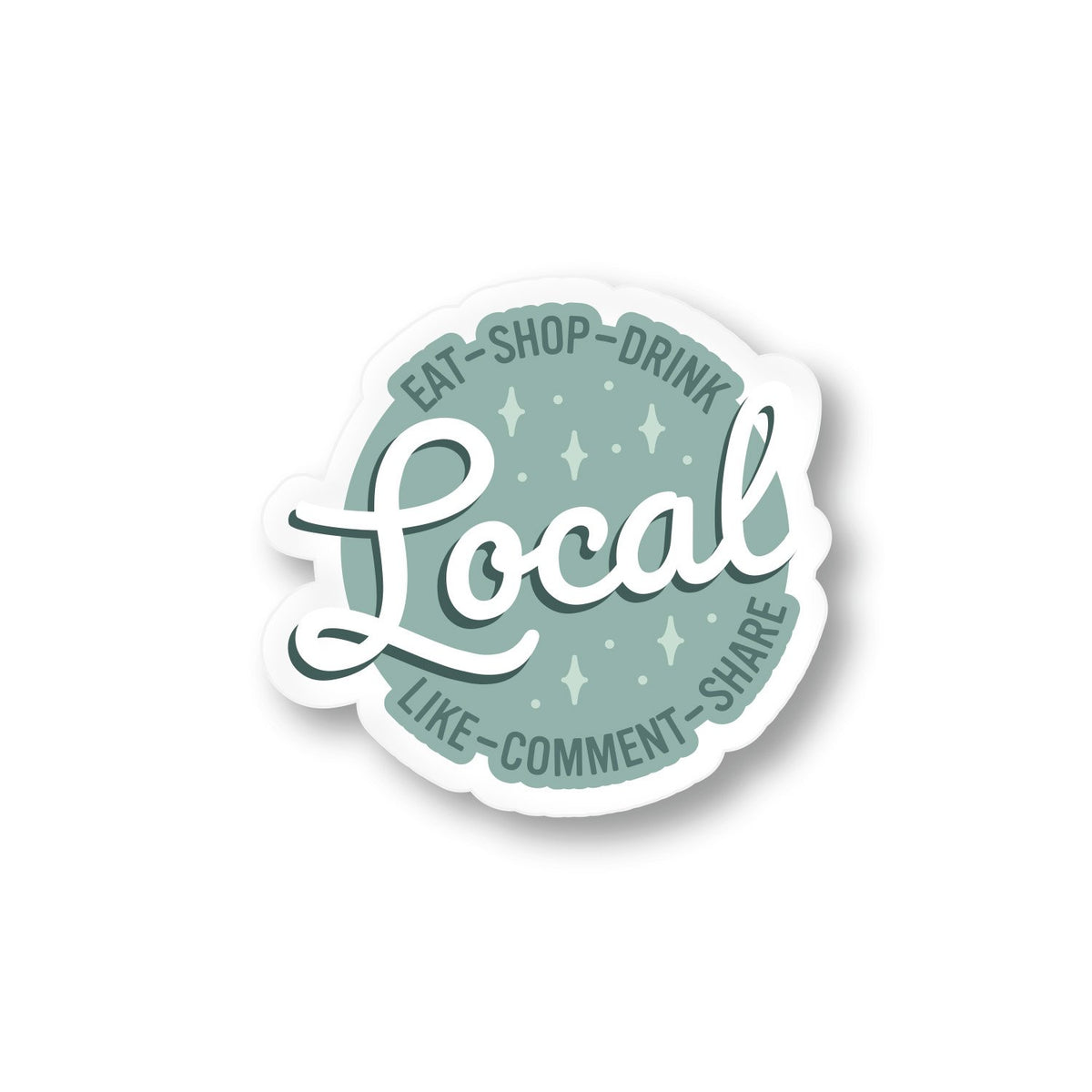 Support Local Clear Sticker – The Argyle Moose®
